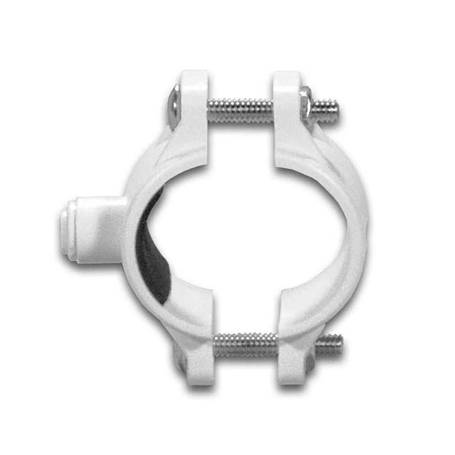 White 1/4" Drain Clamp with Quick-connect Fitting – H2O Distributors