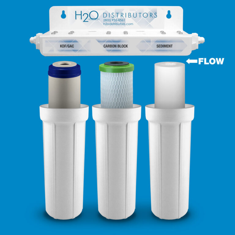 Triple Housing Under-sink Filter w/ Pentek LR-FB10 Cartridge – H2O ...