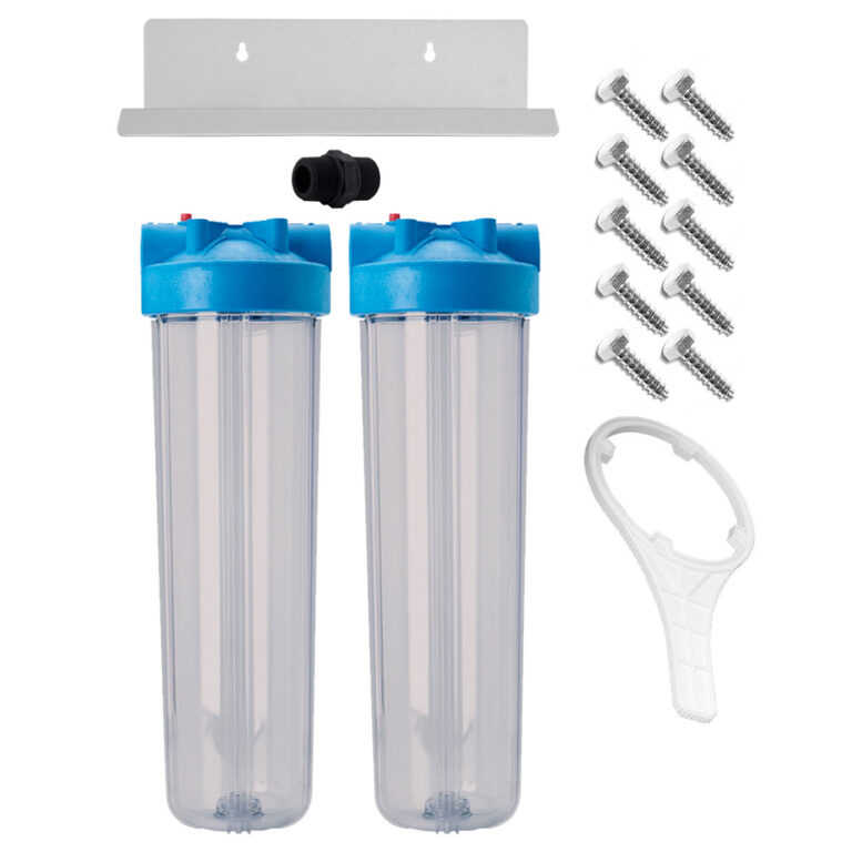 Clear Sediment Filter Housing, Dual 20" x 4-1/2" Full Flow/BB – H2O ...